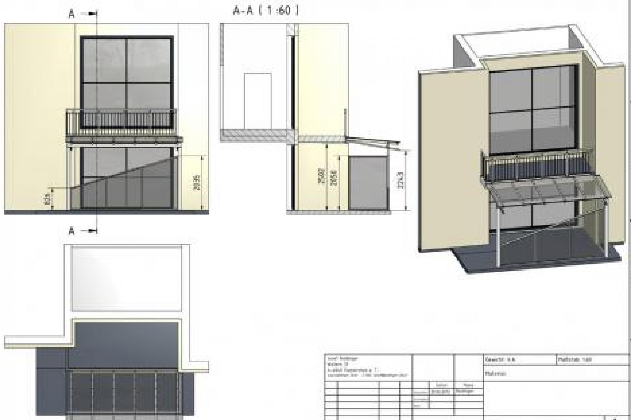 Windfangkonstruktion mit Überdachung | Baldinger 3D